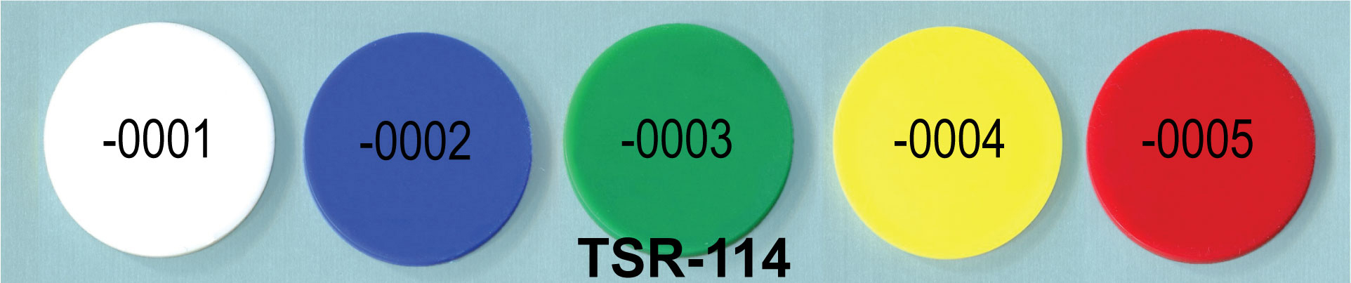 Sequential Numberd Plastic Tokens